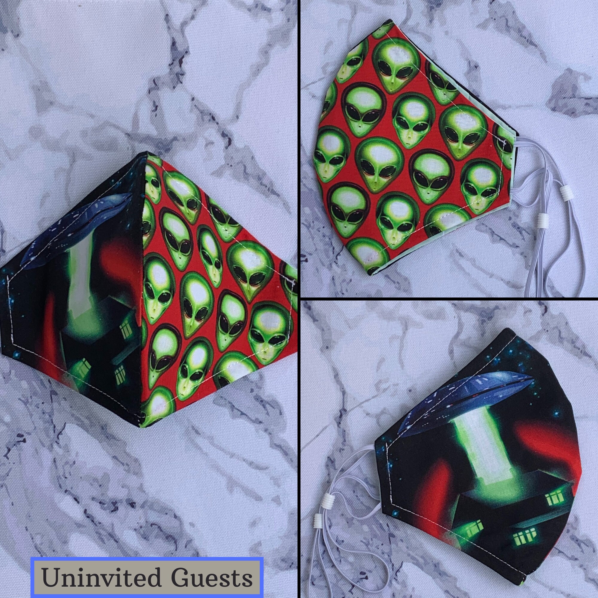 Alien Face mask Nerdy Gifts Nerd Mask Science Mask Triple | Etsy