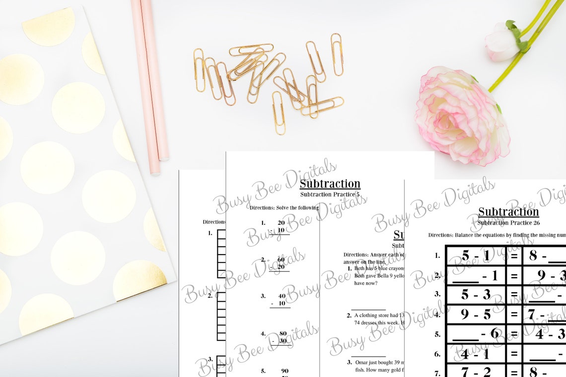 Grade 2 Math - Subtraction Worksheets Printable , Math Practice ...