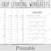 Grade 2-3 Math - Skip Counting Worksheet - DIGITAL DOWNLOAD , Math ...