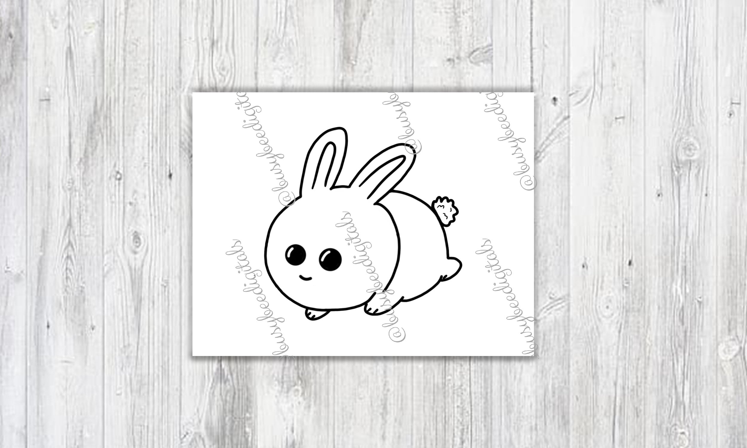 Bunny Colouring Page - Digital Download, Colouring Pages for Kids ...
