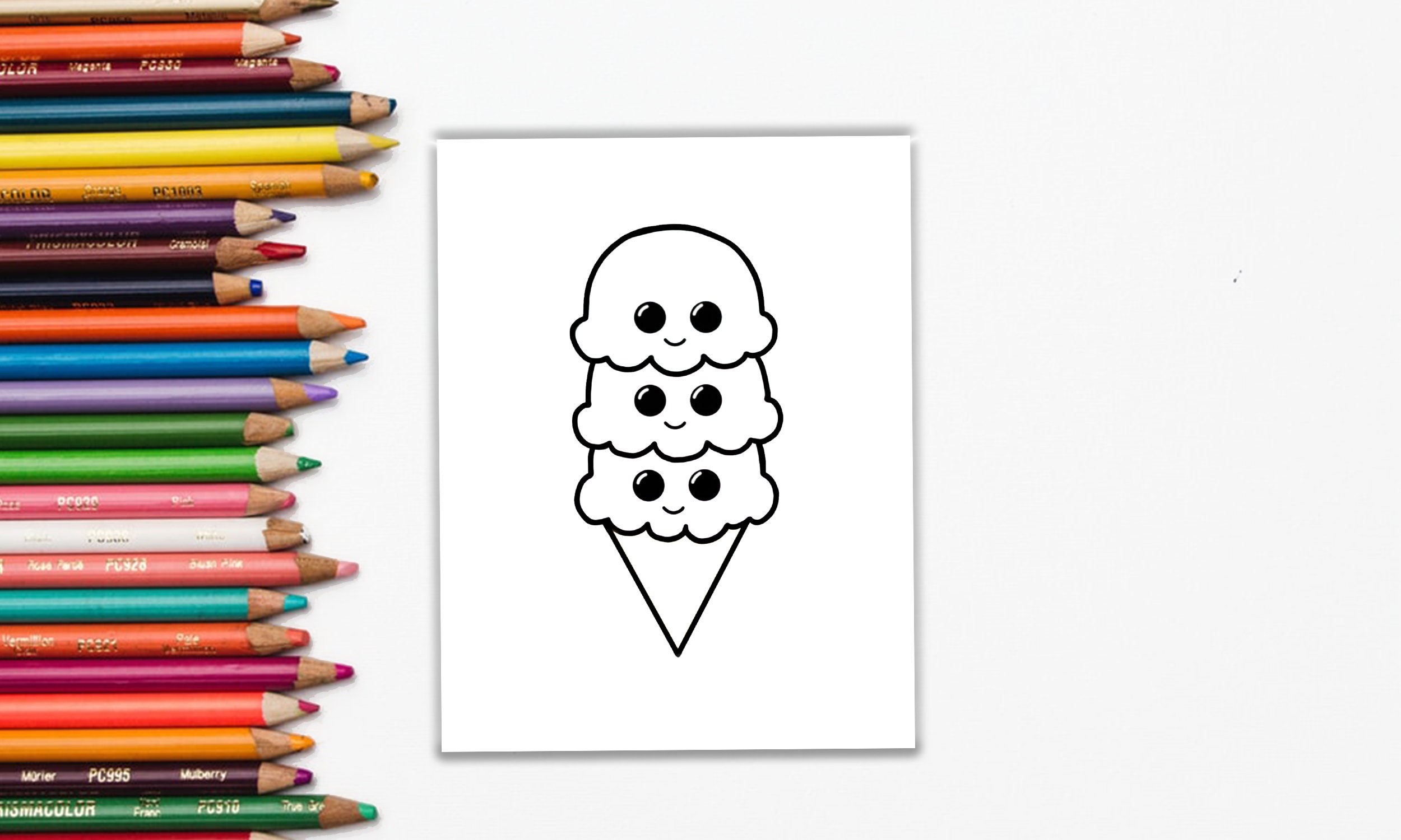 Ice-cream Colouring Page - Digital Download, Colouring Pages for Kids ...