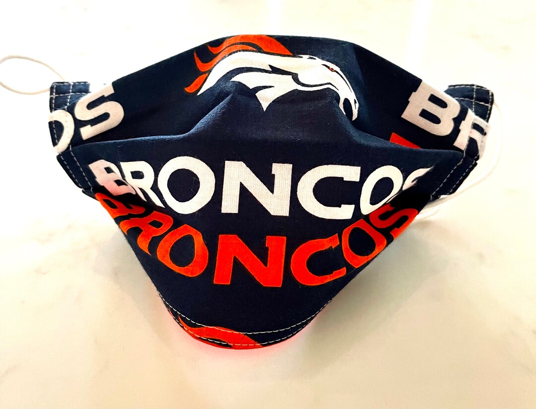 Denver Broncos Reversible Cotton Face Mask - Etsy