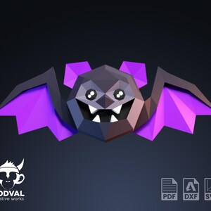 Halloween Bat Papercraft Templates Pdf, Dxf and Svg - Etsy