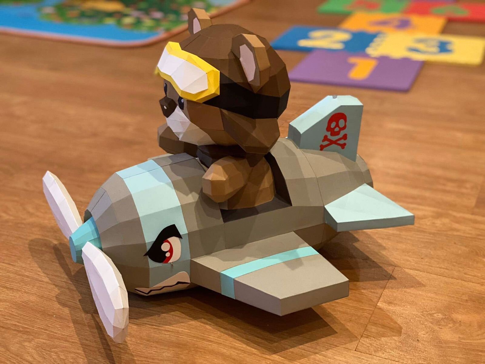 PILOT TEDDY BEAR Papercraft Templates Pdf Dxf and Svg - Etsy UK