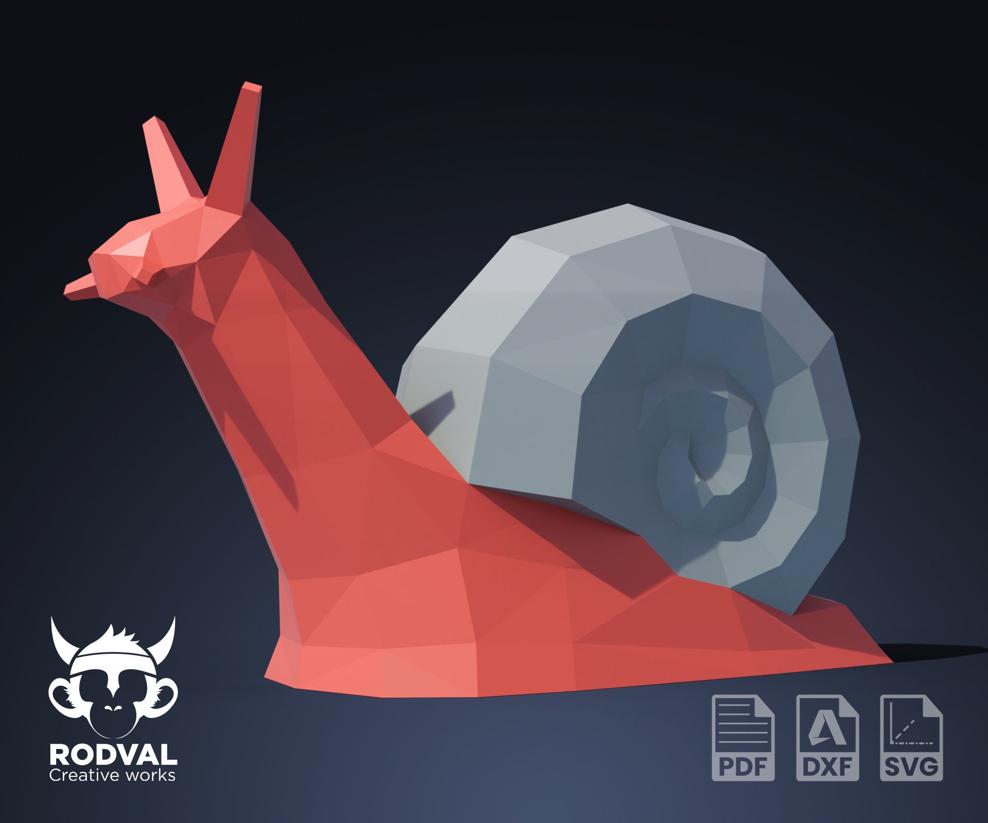 Snail Papercraft Template Digital Download PDF, DXF, SVG - Etsy