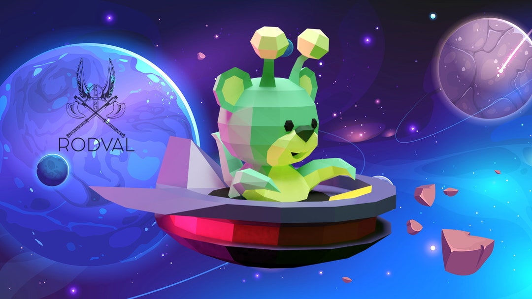 ALIEN_TEDDY PAPERCRAFT Alien Teddy Bear Template DIY - Etsy