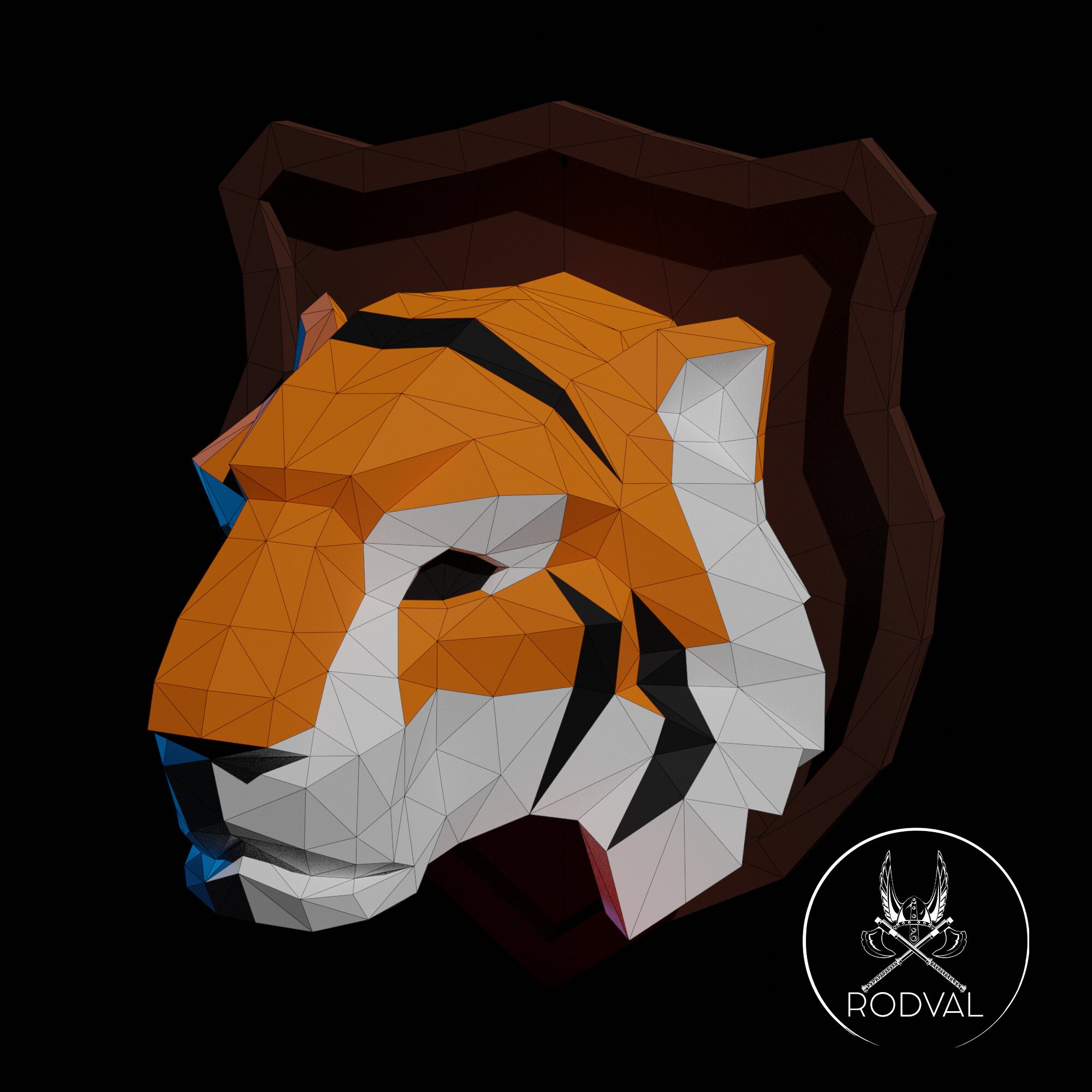 TIGER HEAD TROPHY Papercraft Templates Pdf Dxf and Svg - Etsy