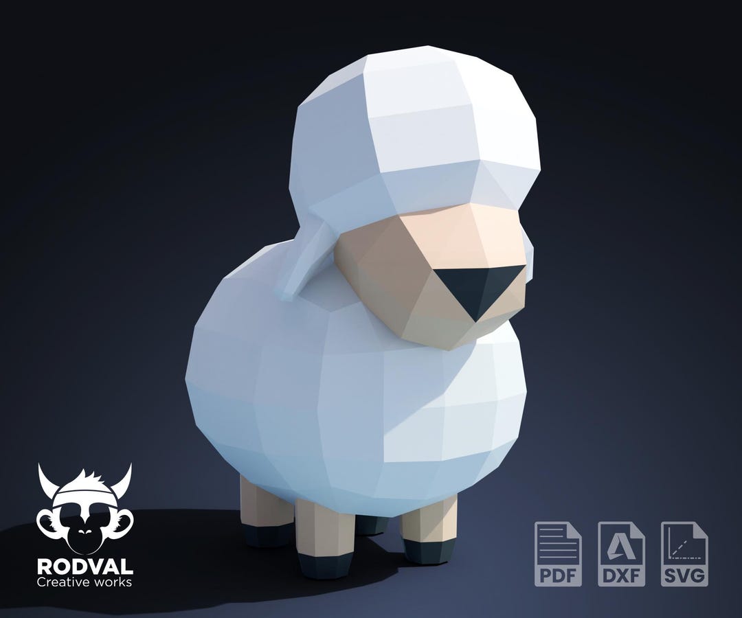 Sheep Papercraft Templates Pdf, Dxf and Svg - Etsy Australia