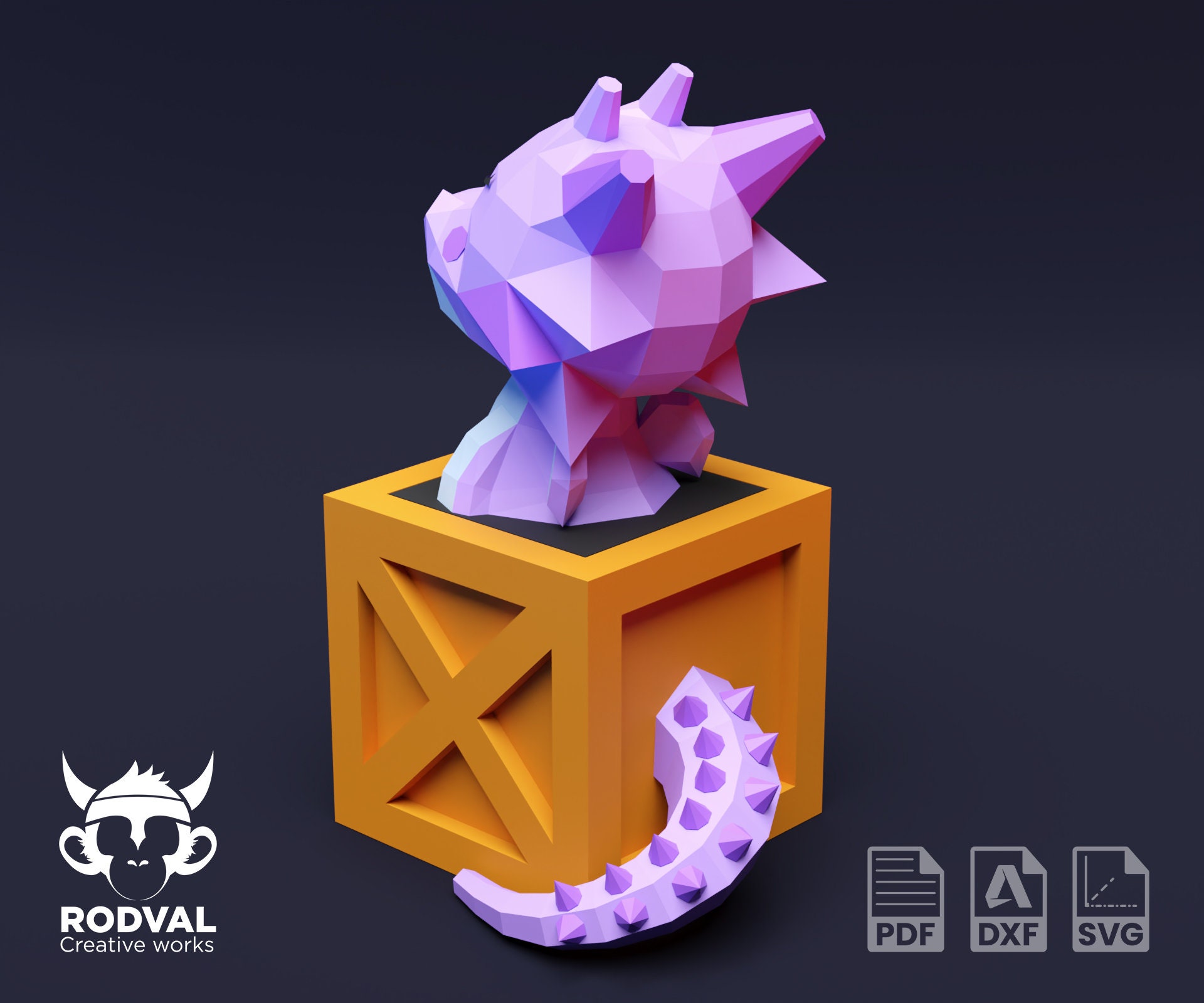 Dragon Box Papercraft Template Digital Download PDF, DXF, SVG - Etsy