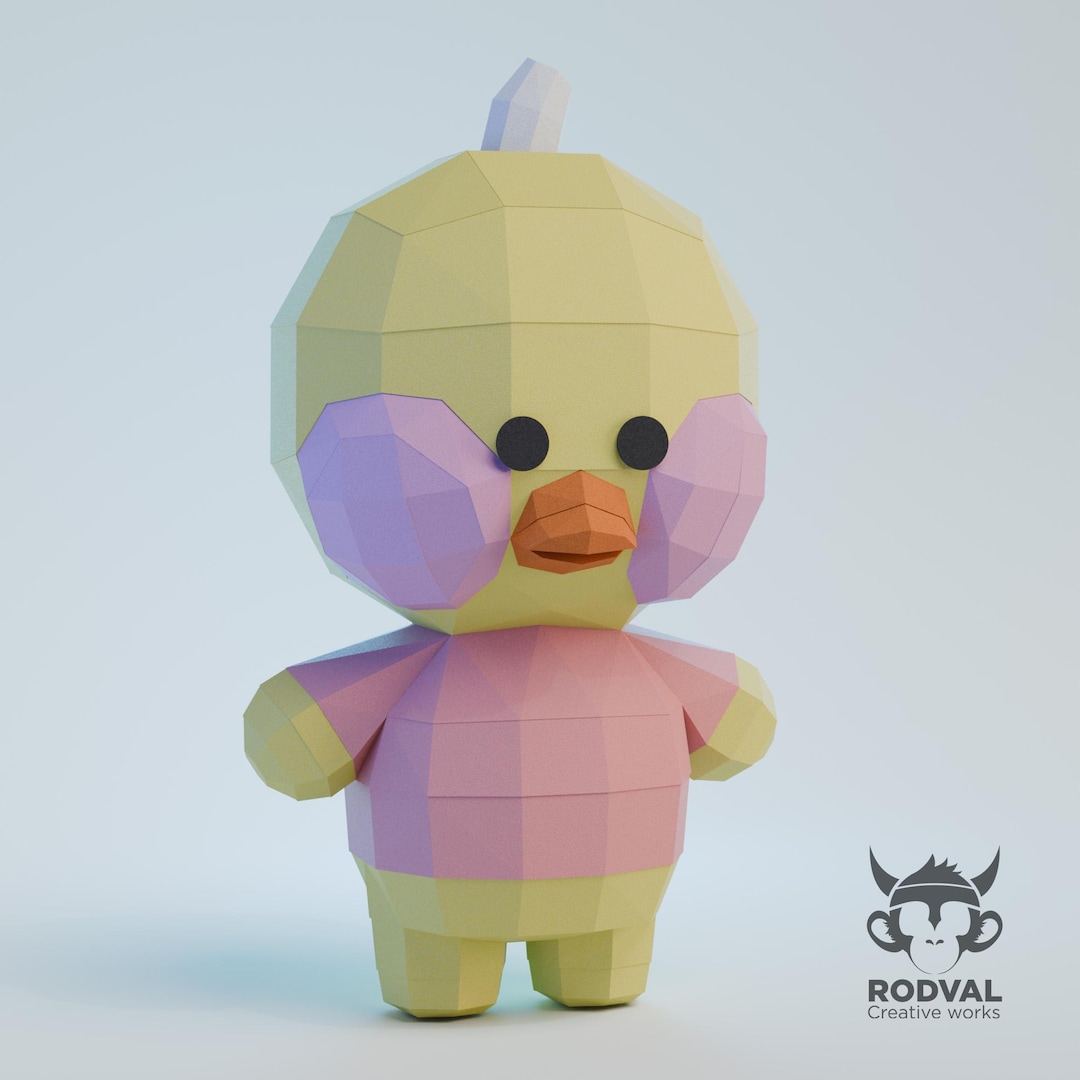 Lalafanfan Duck, Papercraft Templates Pdf, Dxf and Svg - Etsy
