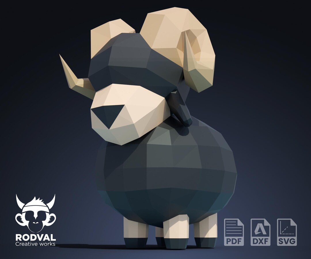 Ram Papercraft Templates Pdf, Dxf and Svg - Etsy UK