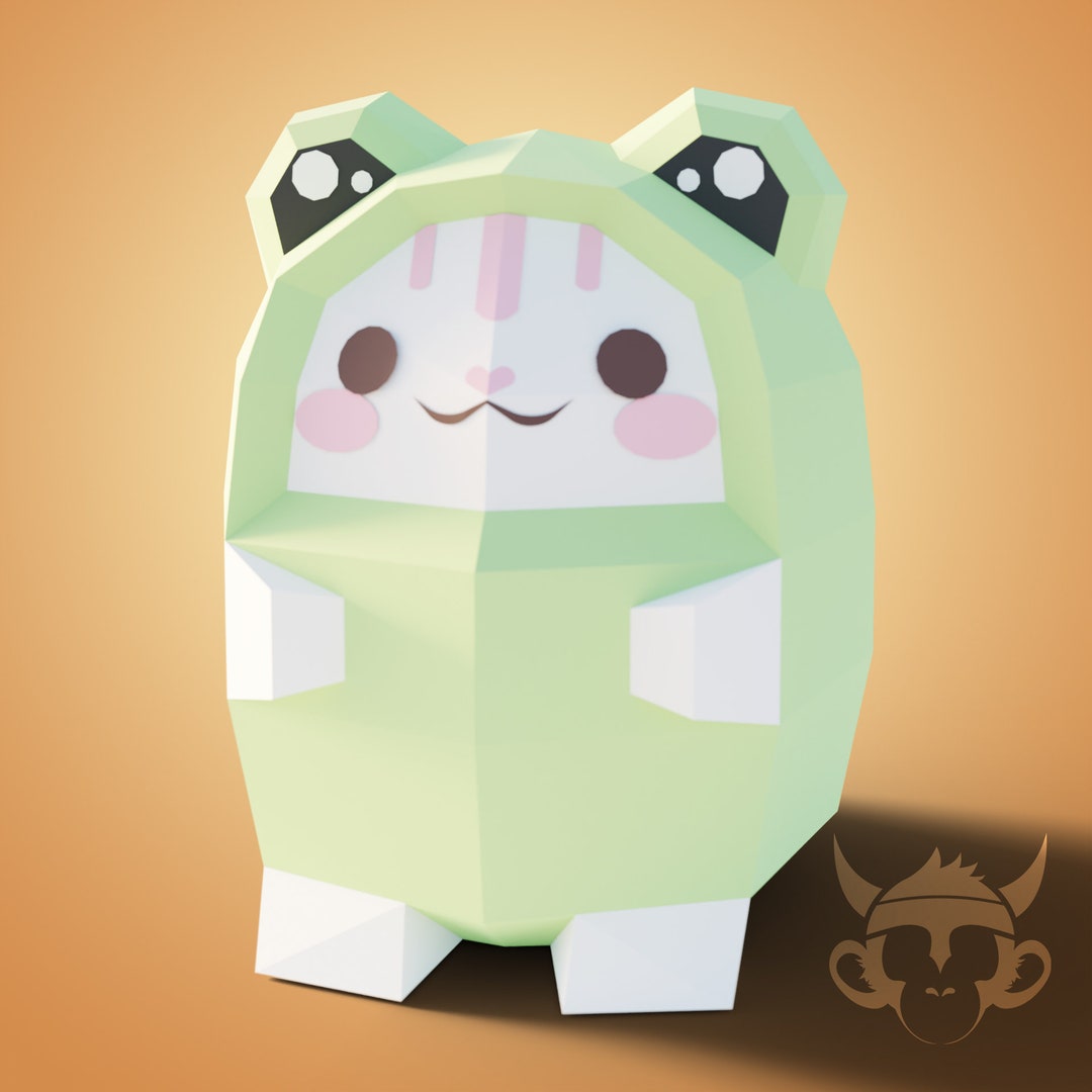 Cat-frog Papercraft Template - Digital Download (PDF, DXF, SVG, Pdo) - Etsy