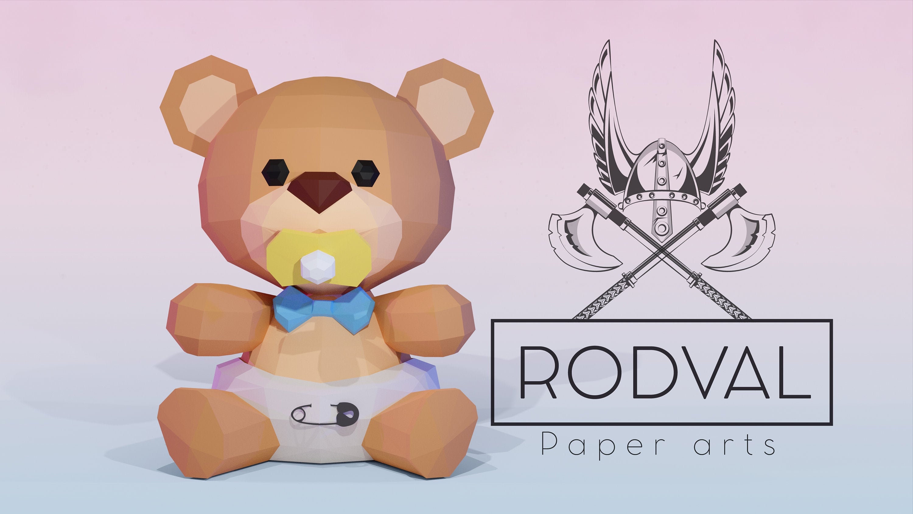 BABY_TEDDY_BEAR PAPERCRAFT Template DIY Paper Low Poly - Etsy