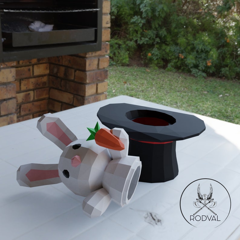 MAGIC RABBIT BOX 3D Model Papercraft Templates - Etsy