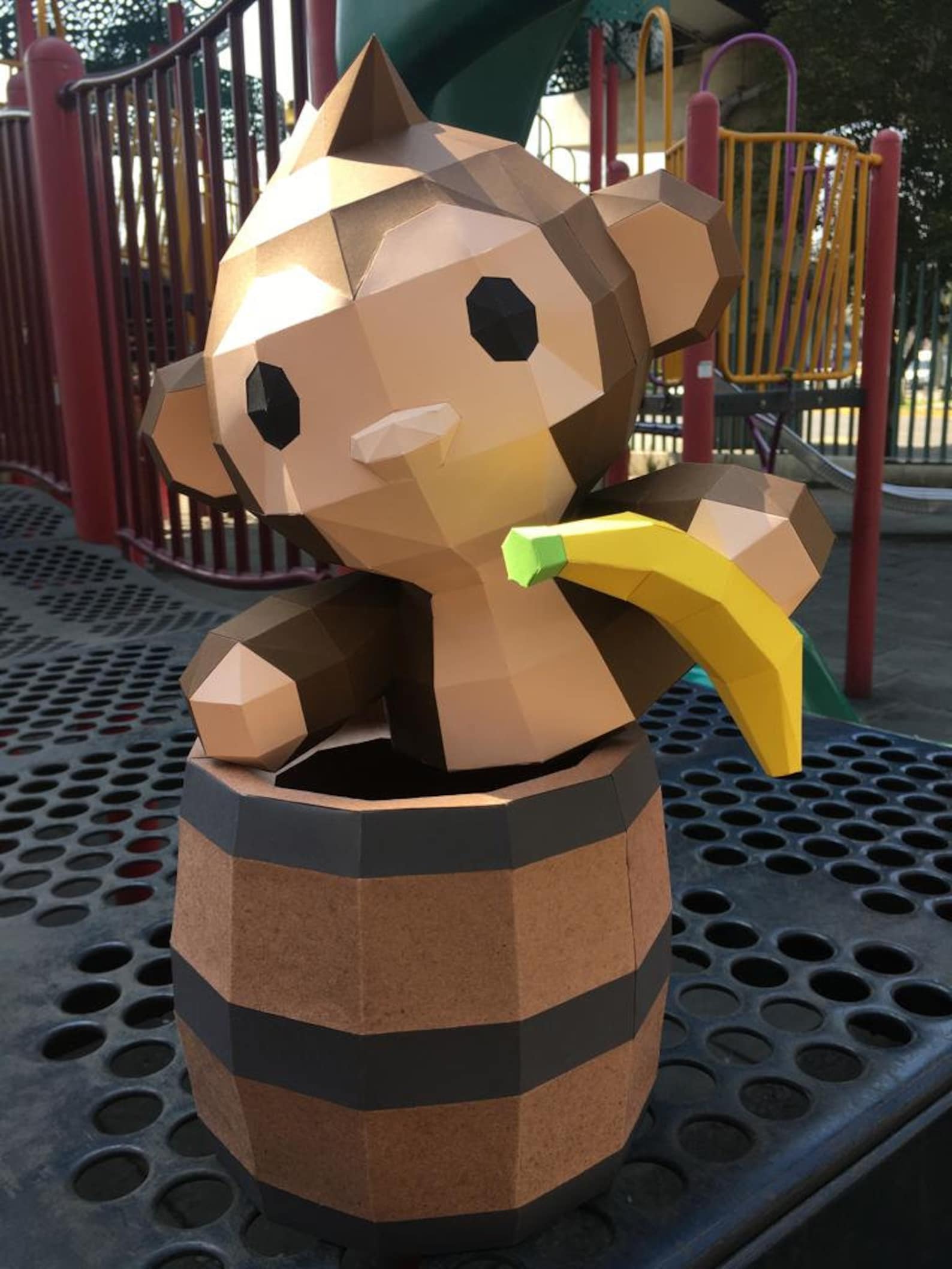 Plantillas PAPERCRAFT modelo 3D de CAJA DE MONO - Etsy México