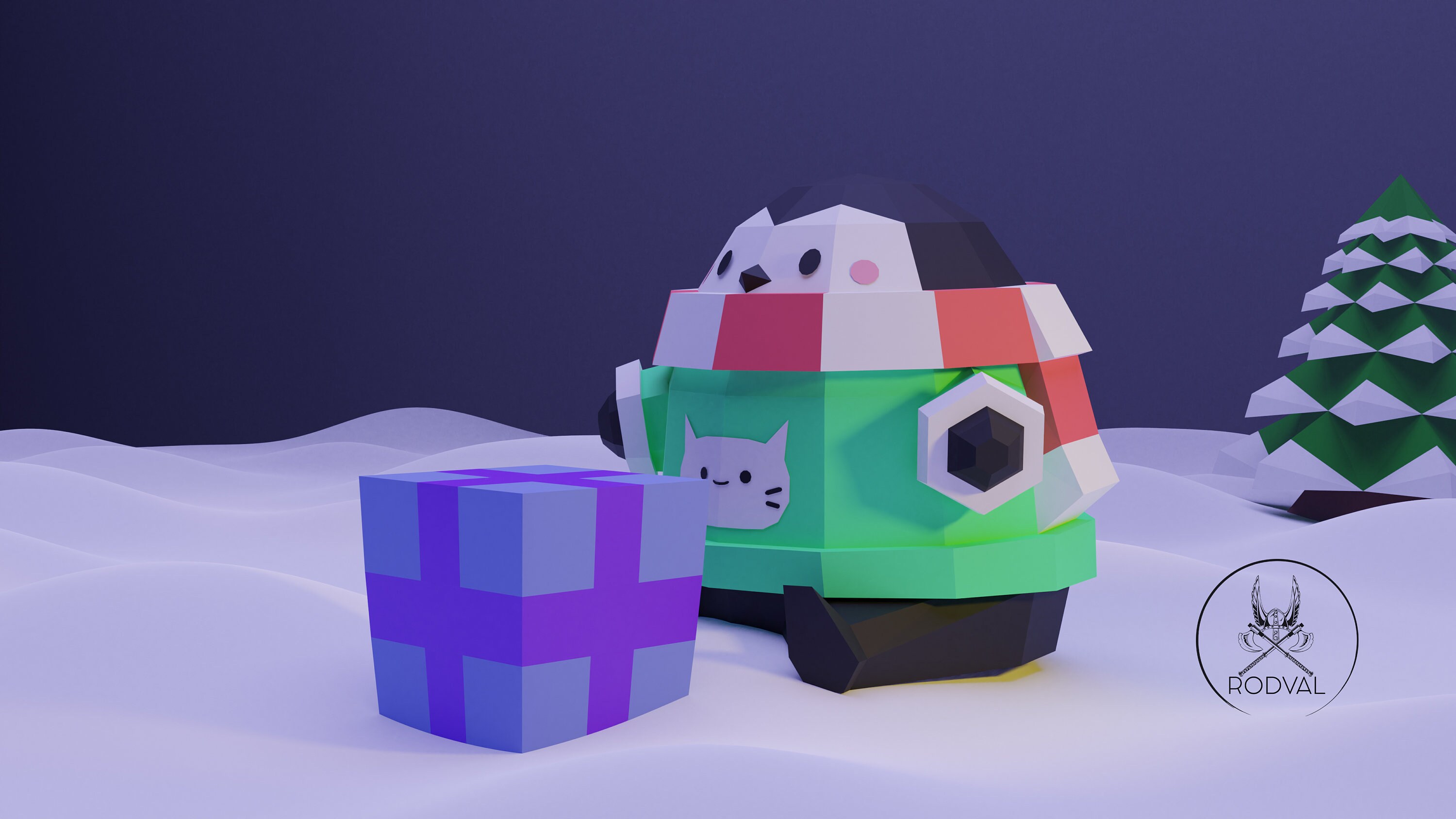 PENGUIN Gift , Pingüino, Papercraft, Template, DIY, Paper, Low Poly ...