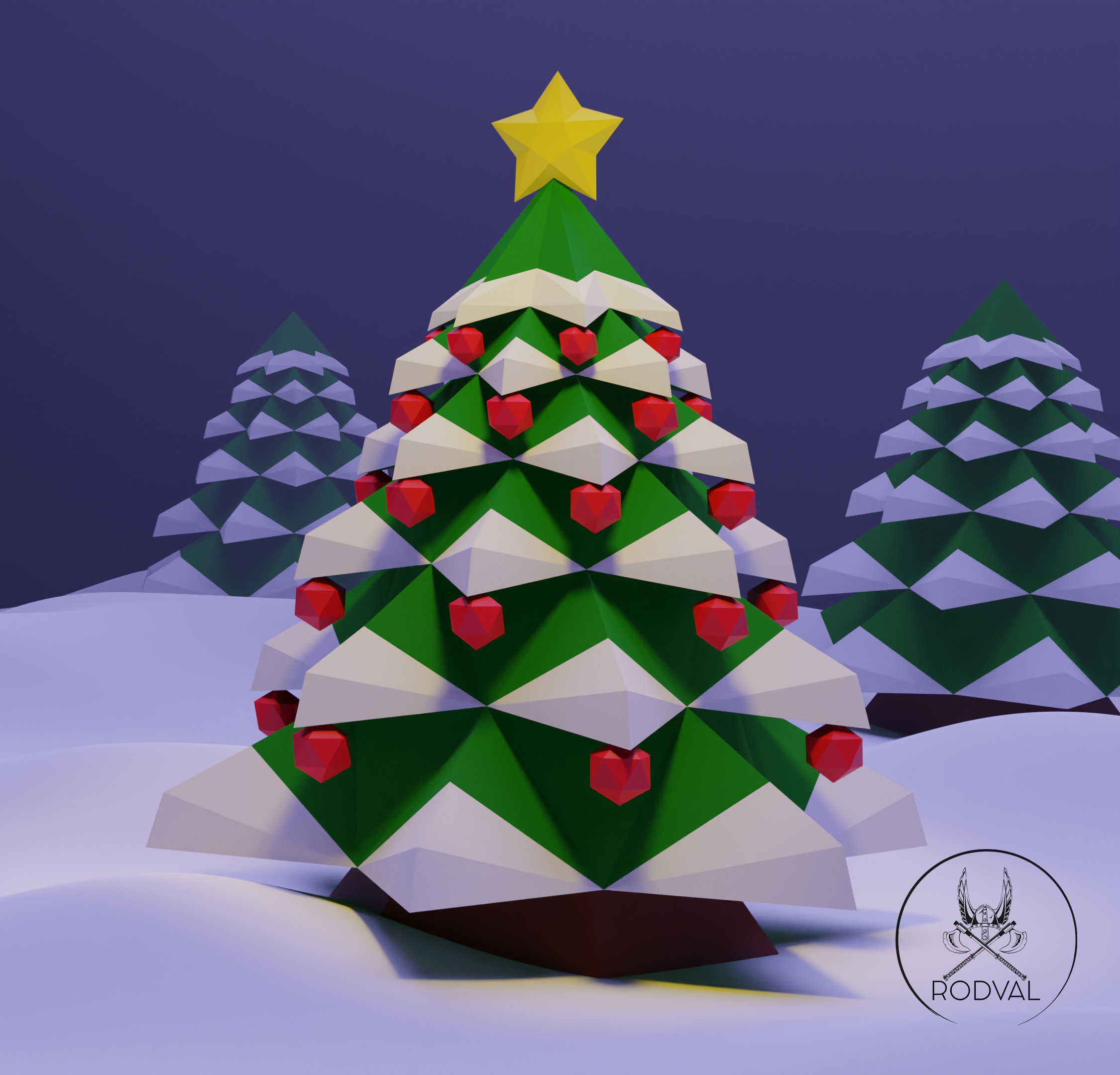 Printable 3d Paper Christmas Trees