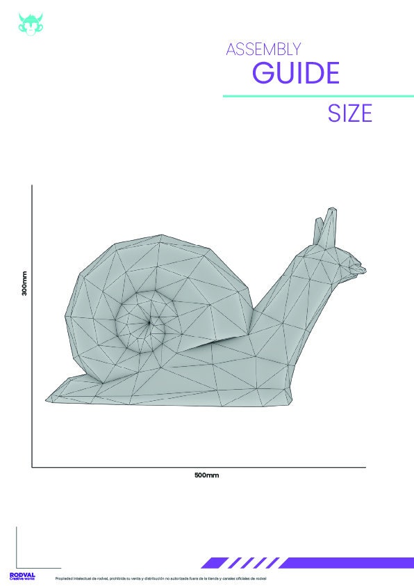 Snail Papercraft Template Digital Download PDF, DXF, SVG - Etsy