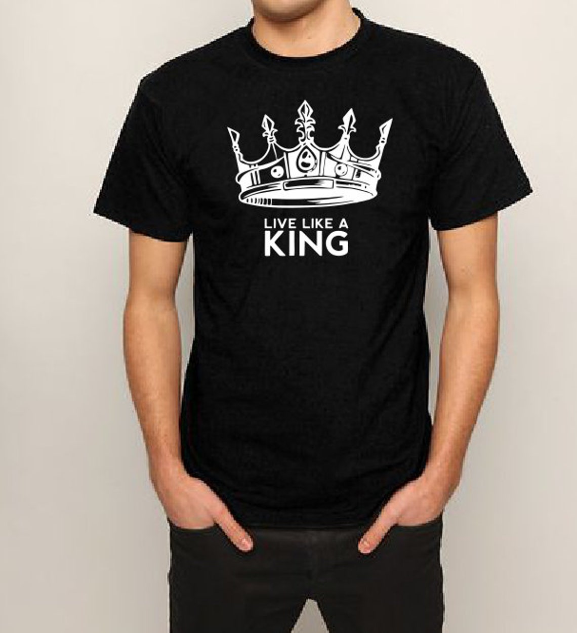 Live Like a King T Shirt, Men Kids King Shirt Matching Family Goals ...