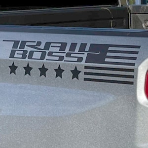 Chevy Silverado TRAIL BOSS American Flag Fender Badges Decals (set of 2 ...