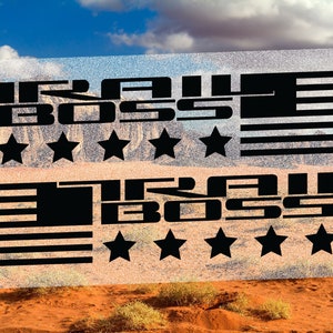 Chevy Silverado TRAIL BOSS American Flag Fender Badges Decals (set of 2 ...