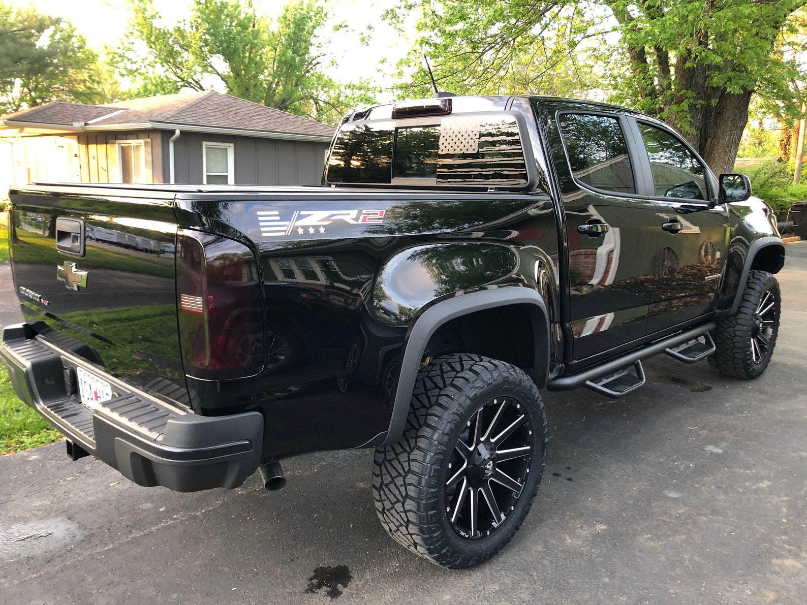Chevy Colorado ZR2 American Flag Fender Badges Decals set of | Etsy