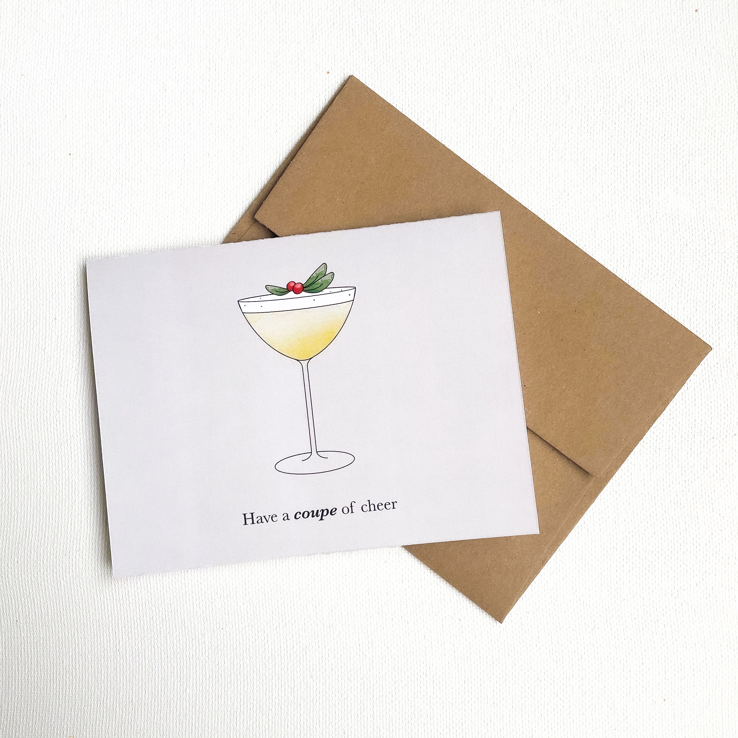 4 X Holiday Cocktails Greeting Cards - Etsy