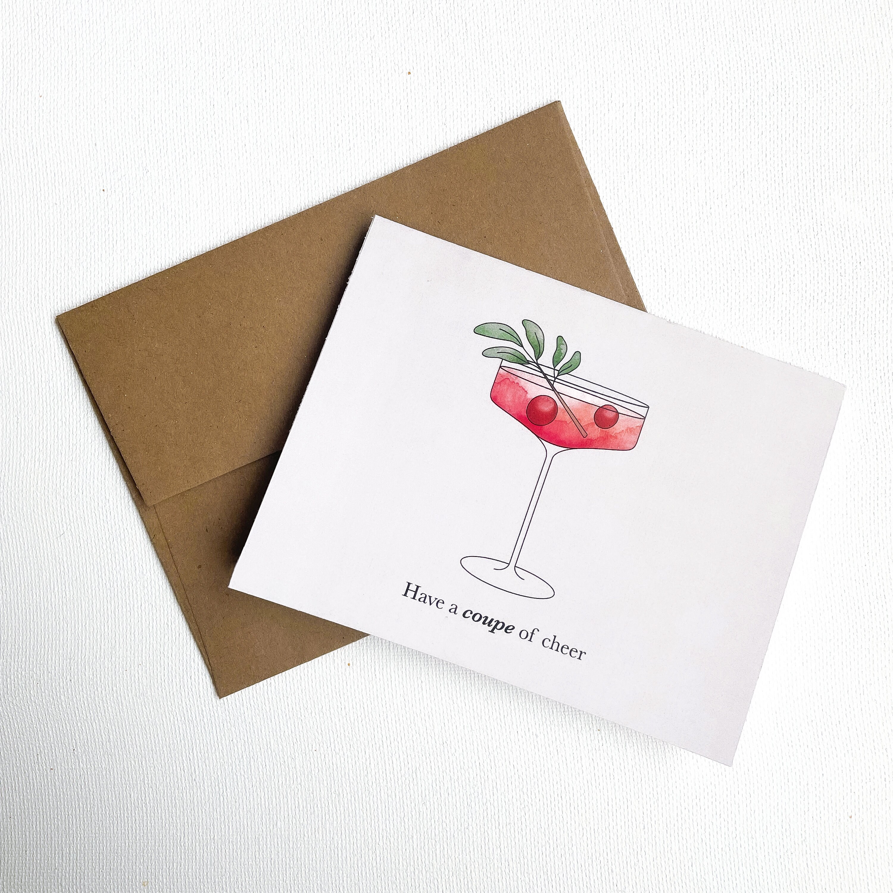 4 X Holiday Cocktails Greeting Cards - Etsy