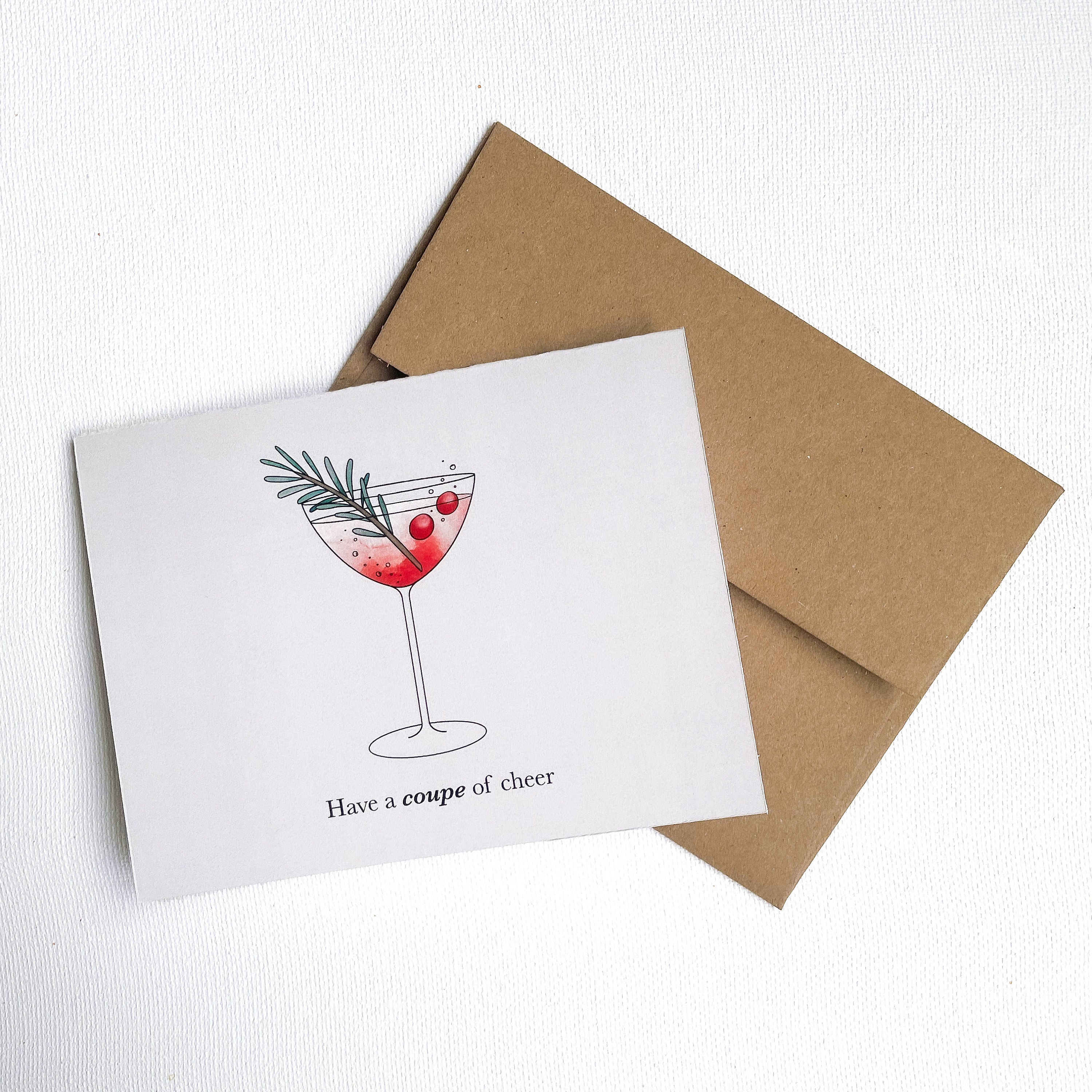 4 X Holiday Cocktails Greeting Cards - Etsy