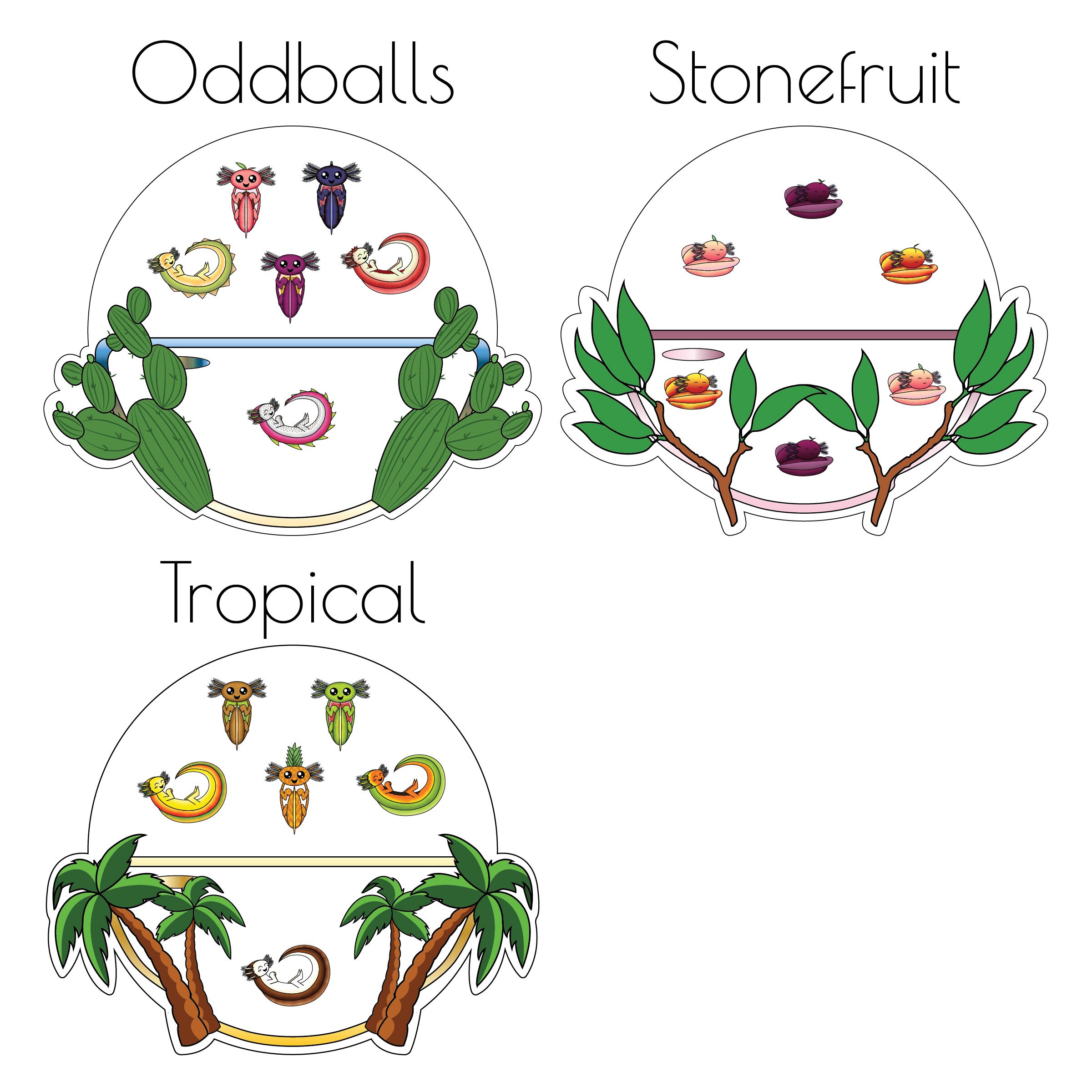 Fruit Axolotl Shaker Charms - Etsy