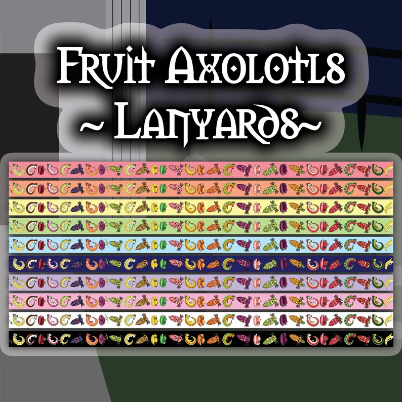 Fruit Axolotl Lanyards - Etsy