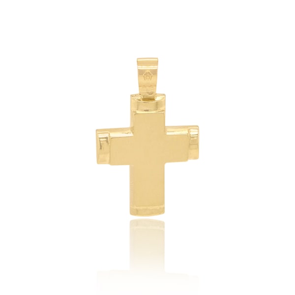 Solid Gold Cross Pendant - Etsy