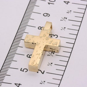 Solid Gold Cross 9K-14K, Gold Cross for Men, Minimalist Cross, Manly ...