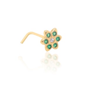 Gold Nose Stud - 14k Gold, Simple and Elegant Nose Piercing, Tiny Gold ...