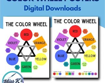Retro Color Wheel Poster | Retro Art Classroom Posters | Classroom ...