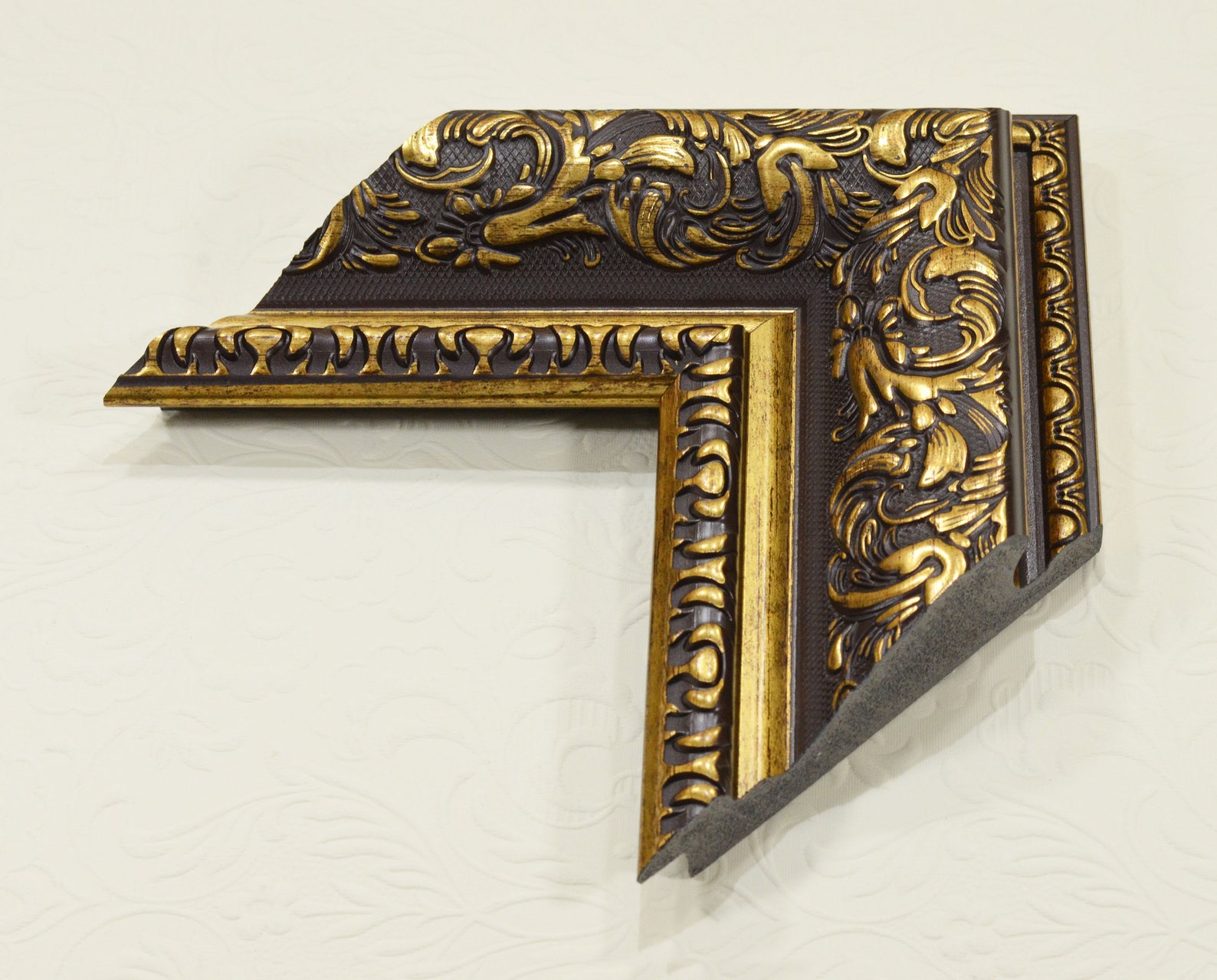 Frame Dark Gold in Antique Style 3.54 Inches Wide. | Etsy