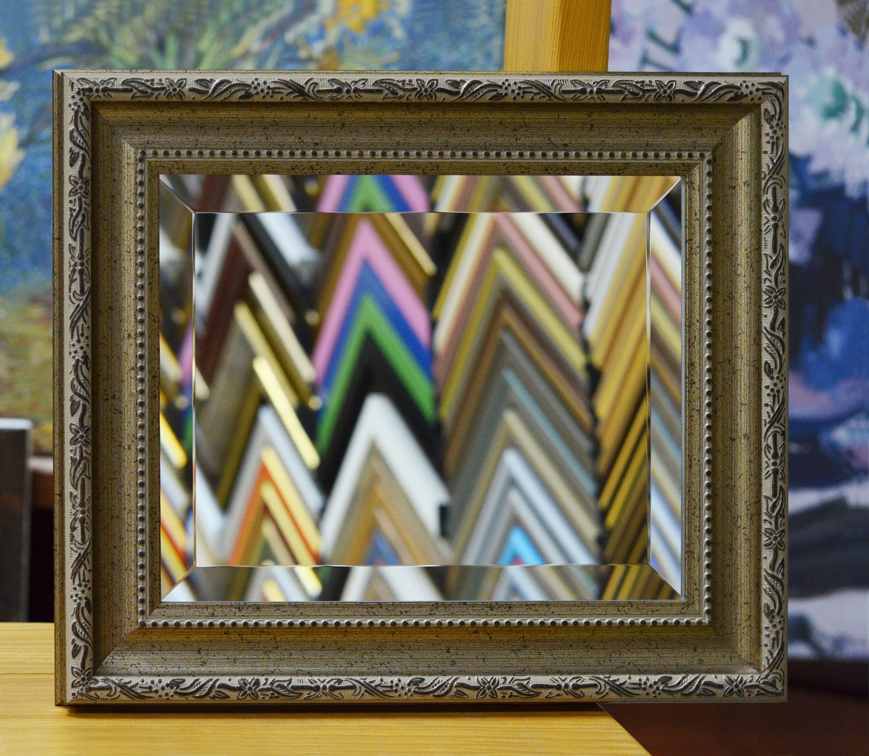 Mirror With Facet in Antique Frame 8x10 10x13 13x16 16x20 - Etsy