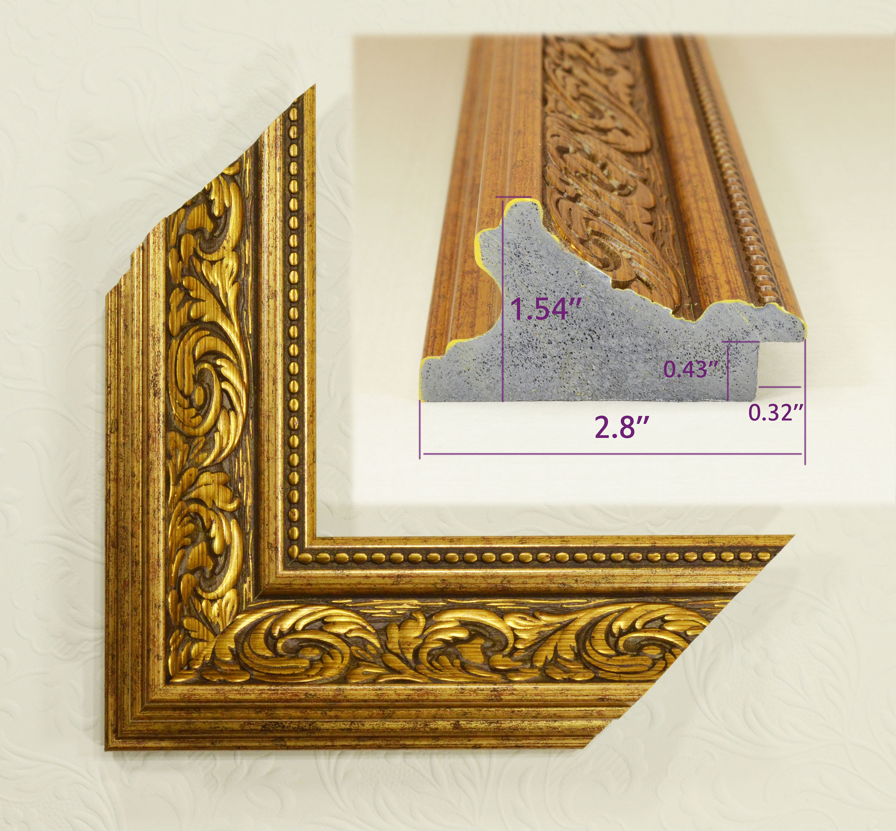 Custom Size Ornate Gold Frame - Etsy