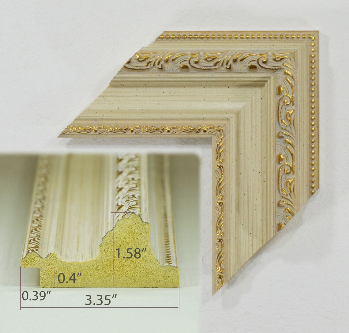 Beautiful Beige Frame on Canvas Poster Mirror | Etsy