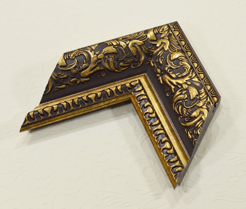 Frame Dark Gold in Antique Style 3.54 Inches Wide. | Etsy