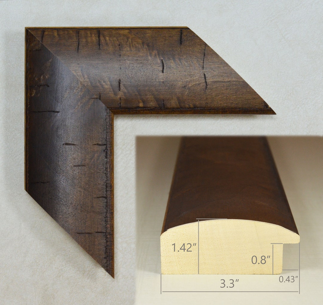 Brown Wood Frame for Painting, Photo or Poster. Width 3.3''. - Etsy