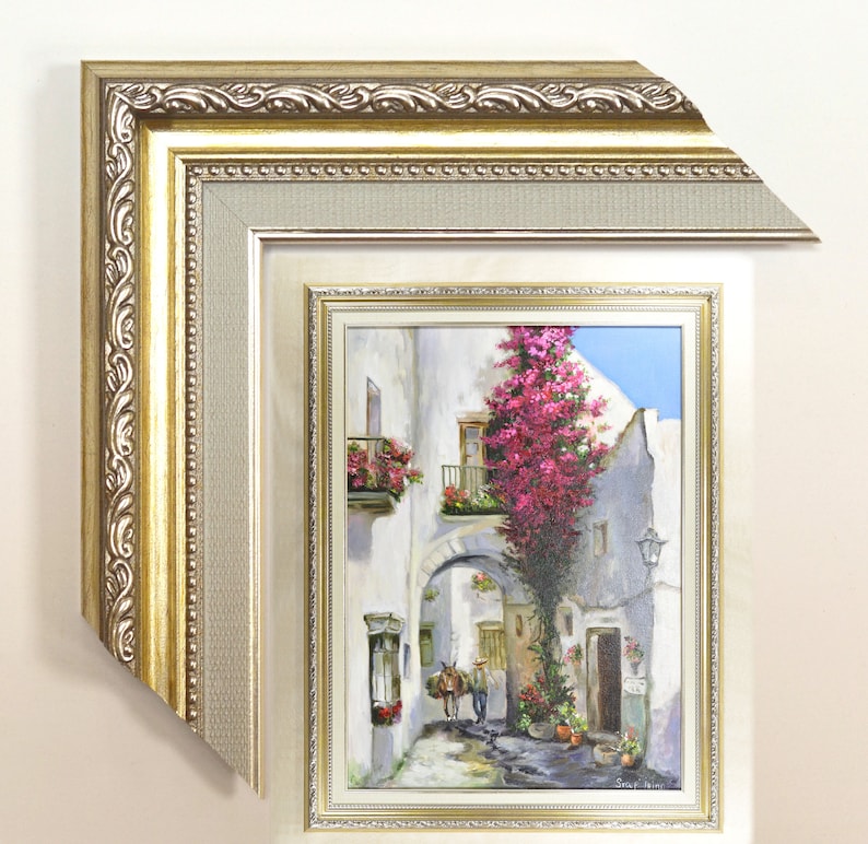 Picture Frame With Strip of Passepartout for Wall Gallery. - Etsy