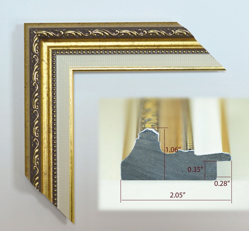 Picture Frame With Strip of Passepartout for Wall Gallery. - Etsy