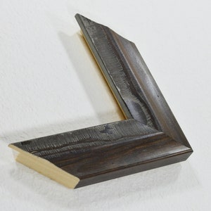 Dark Rustic Wood Picture Frame - Etsy