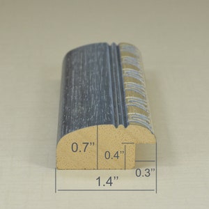 Blue-gray Picture Frame With Silver 1.4" Wide - Etsy