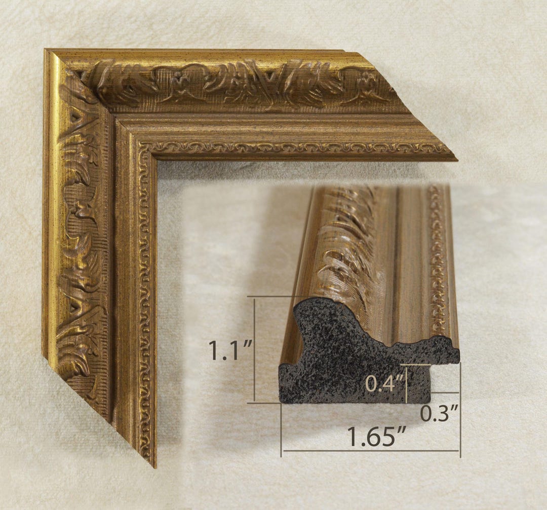 Antique Frame, Old Gold (bronze), 1.65" Wide. Polystyrene Frame. - Etsy