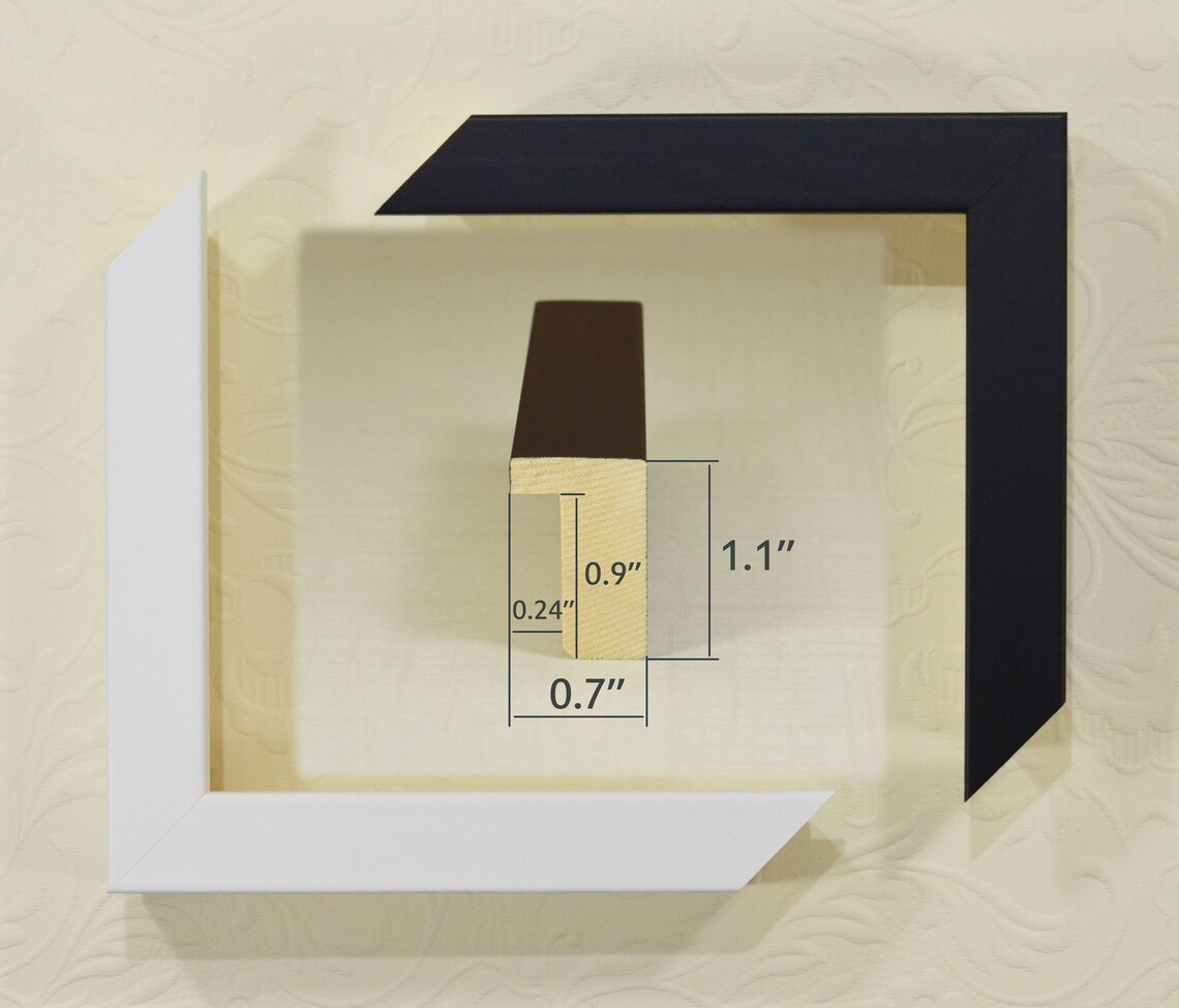 Elegant Wood Picture Frame.canvas Frame Narrow 0.7 - Etsy