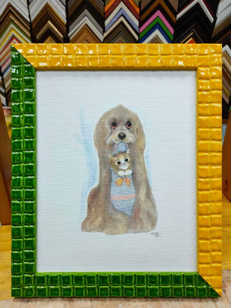 Yellow Wooden Frame for Art Deco Painting - Etsy