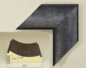 Claudia Black and Silver Frame. Wood Picture Frame. Elegant Frame ...