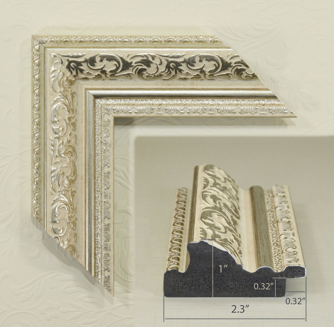 Classic Beige Picture Frame 2.3 Inches Wide - Etsy